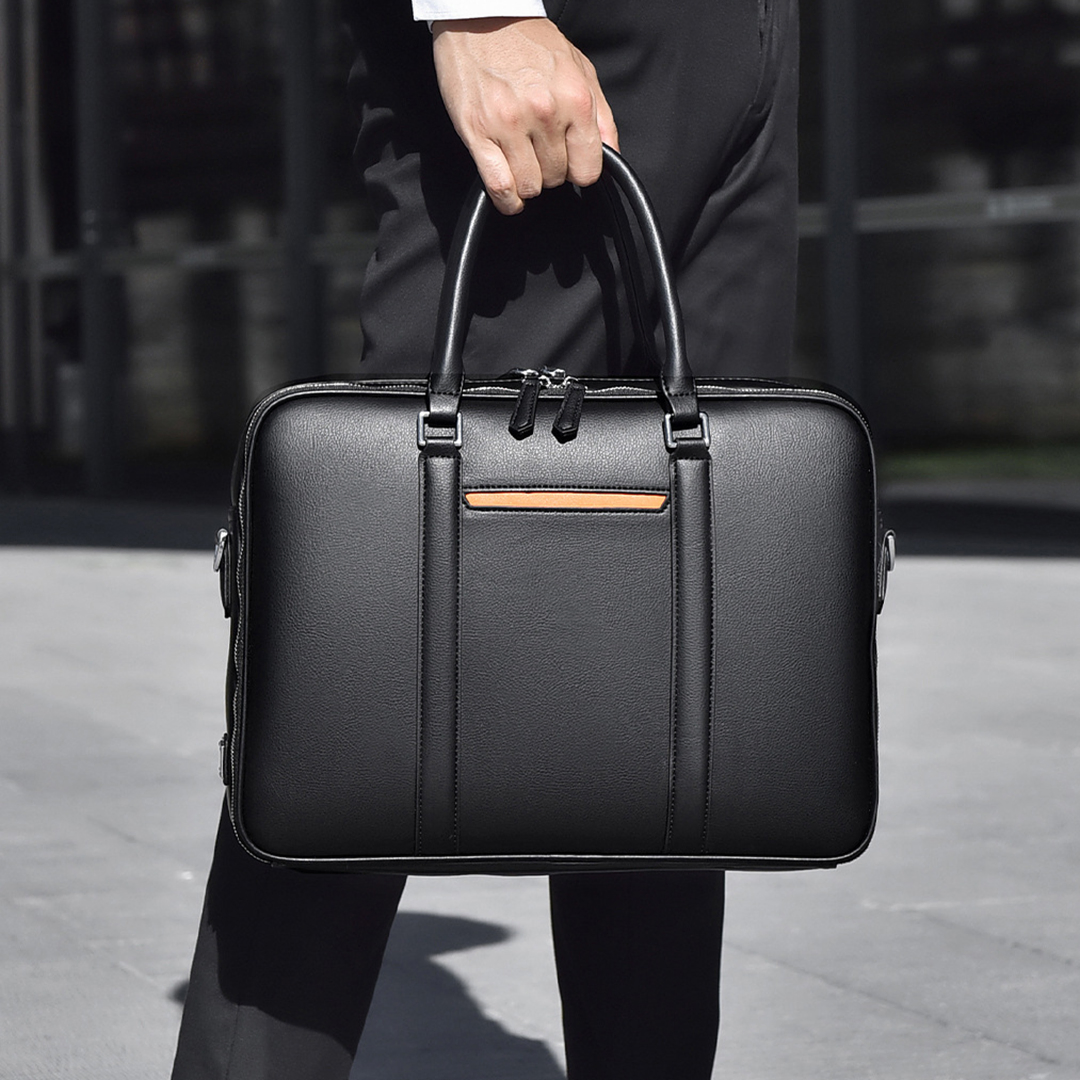 Men’s Business Briefcase – Large Capacity Leather Laptop Bag, High-End ...